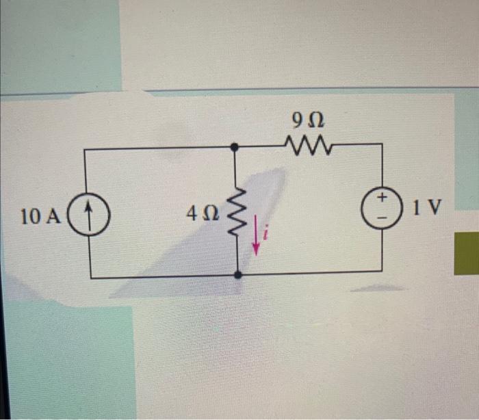 Solved use superposition to compute the current i | Chegg.com
