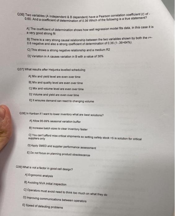 Solved Q38] Two variables ( A independent &B dependent) have | Chegg.com