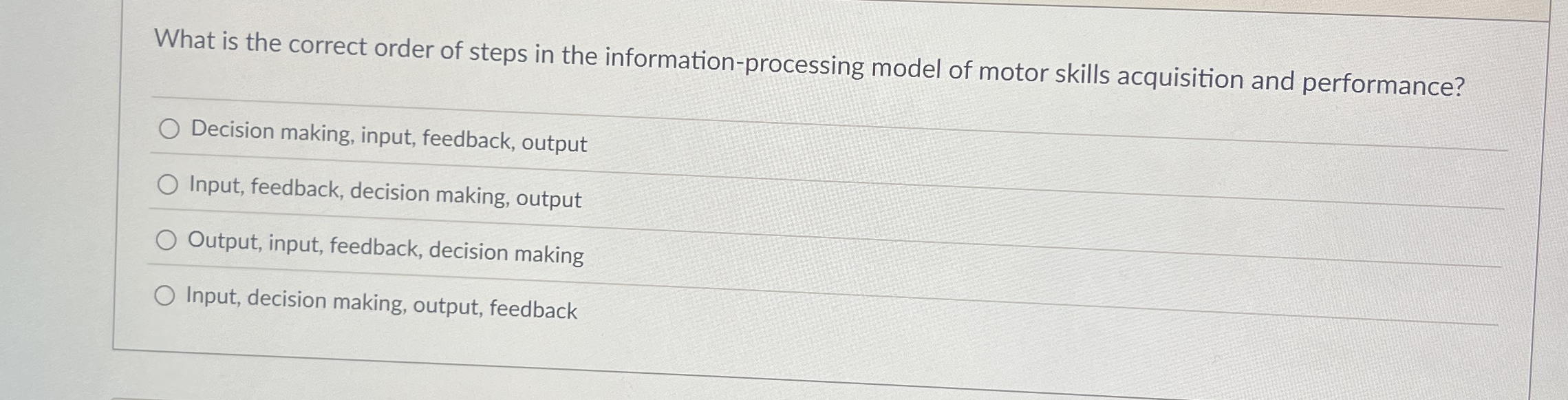 Solved What is the correct order of steps in the | Chegg.com