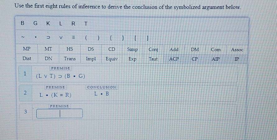 Solved Use the first eight rules of inference to derive the | Chegg.com