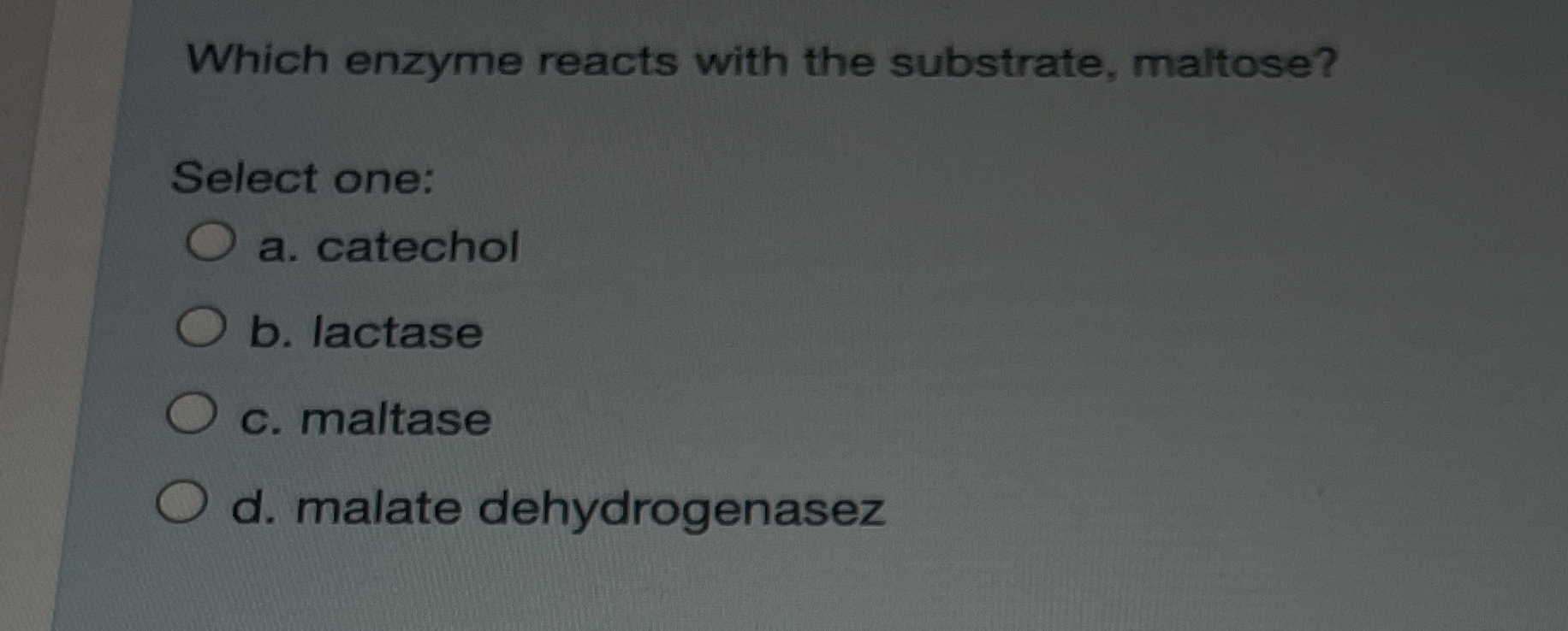 Solved Which enzyme reacts with the substrate, | Chegg.com