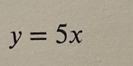 Solved y=5x | Chegg.com