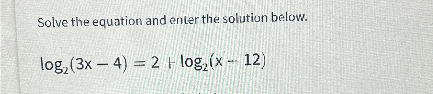 Solved Solve the equation and enter the solution | Chegg.com