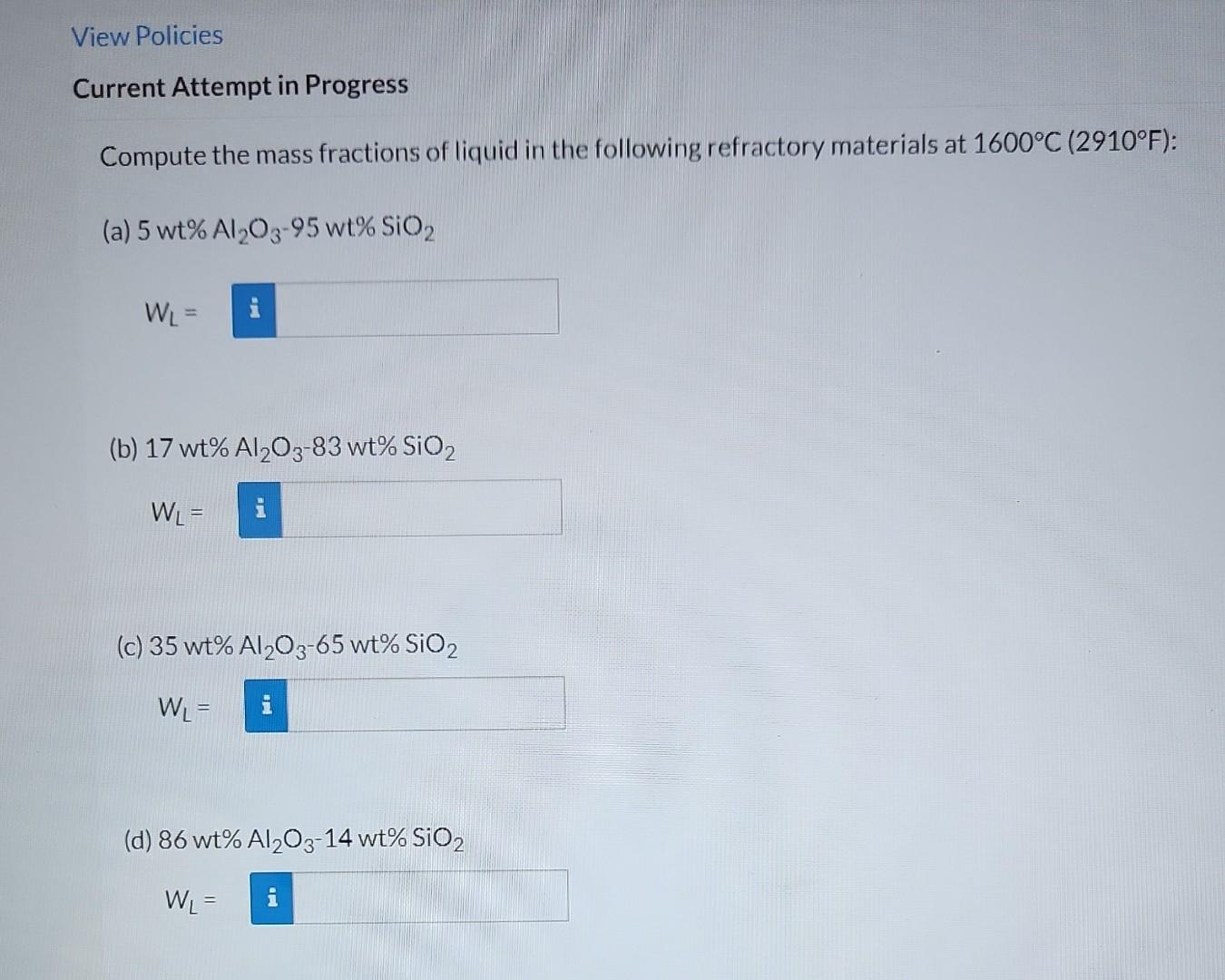 Solved View Policies Current Attempt in Progress Compute the | Chegg.com
