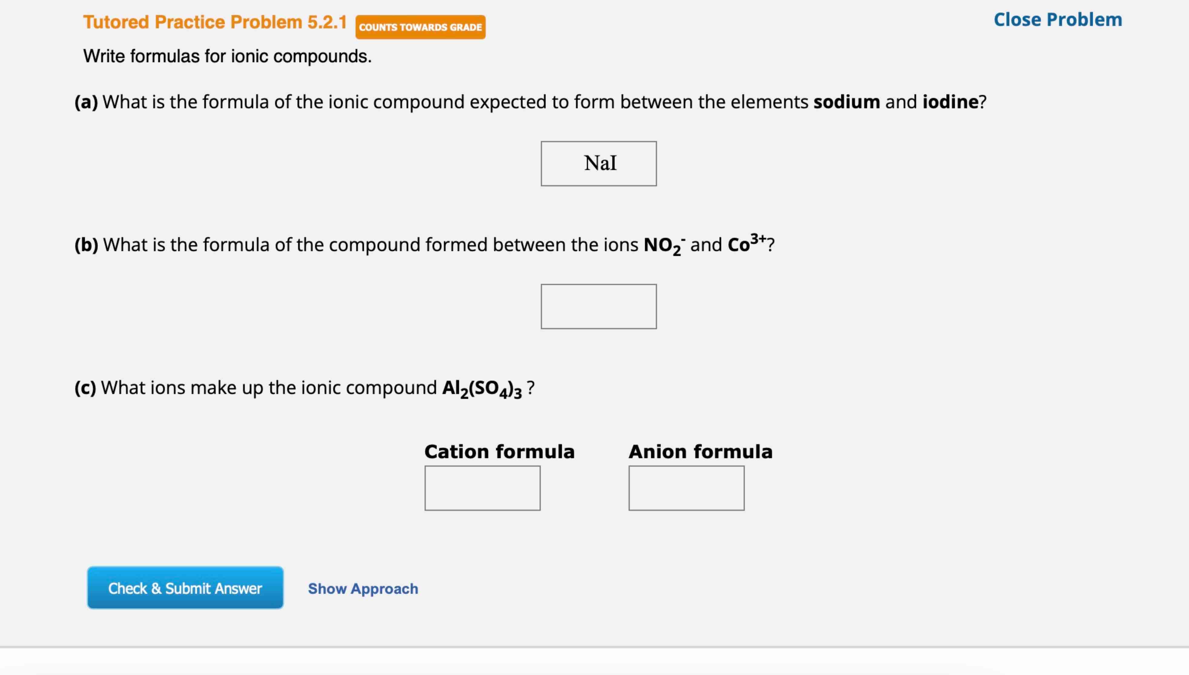 Write formulas for ionic compounds.(a) ﻿What is the | Chegg.com
