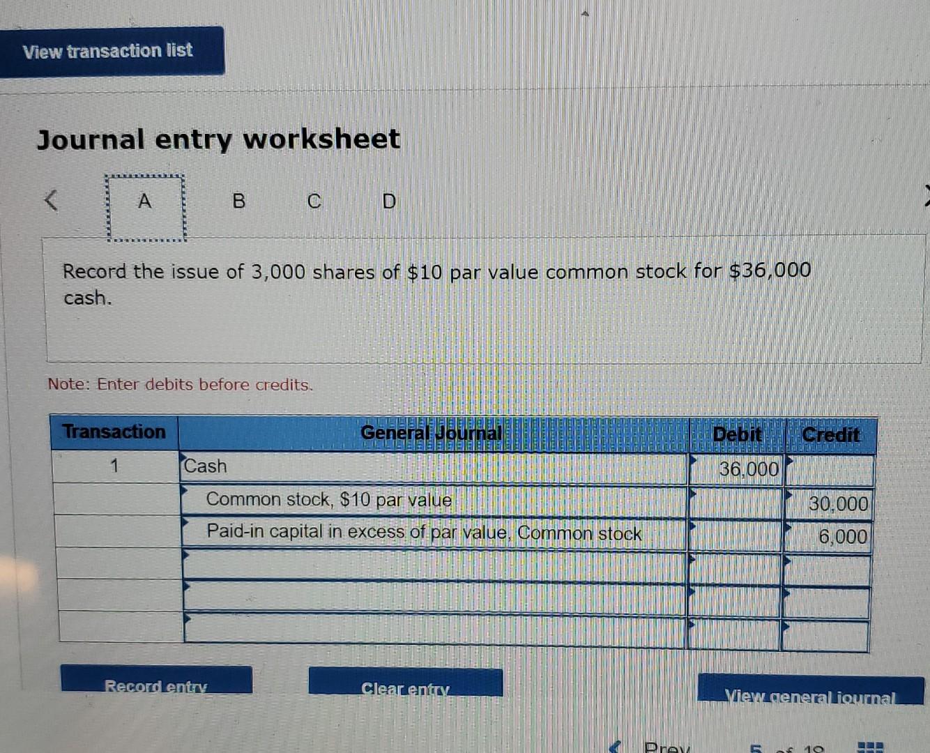 Solved Exercise 11-4 Recording stock issuances LO P1 Prepare | Chegg.com