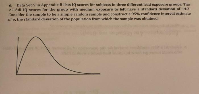 Solved 6. Data Set 5 in Appendix B lists IQ scores for | Chegg.com