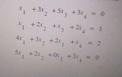Solved x1+3x2+5x3+3x4=0 x1+2x2+x3+2x4=1 4x1+3x2+2x3+x4=2 | Chegg.com
