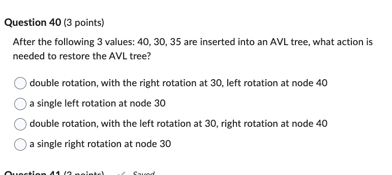 Solved Question 40 (3 points)After the following 3 values: | Chegg.com Solved Question 40 (3 points)After the following 3 values: | Chegg.com