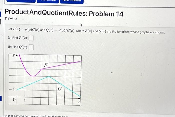 Solved Let P(x) = F(x)G(x) and Q(x) = F(x)/G(x), where F(x) | Chegg.com
