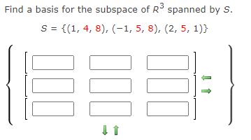 Solved Find a basis for the subspace of R3 ﻿spanned by | Chegg.com
