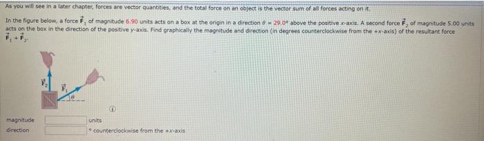Solved As you will see in a later chapter, forces are vector | Chegg.com