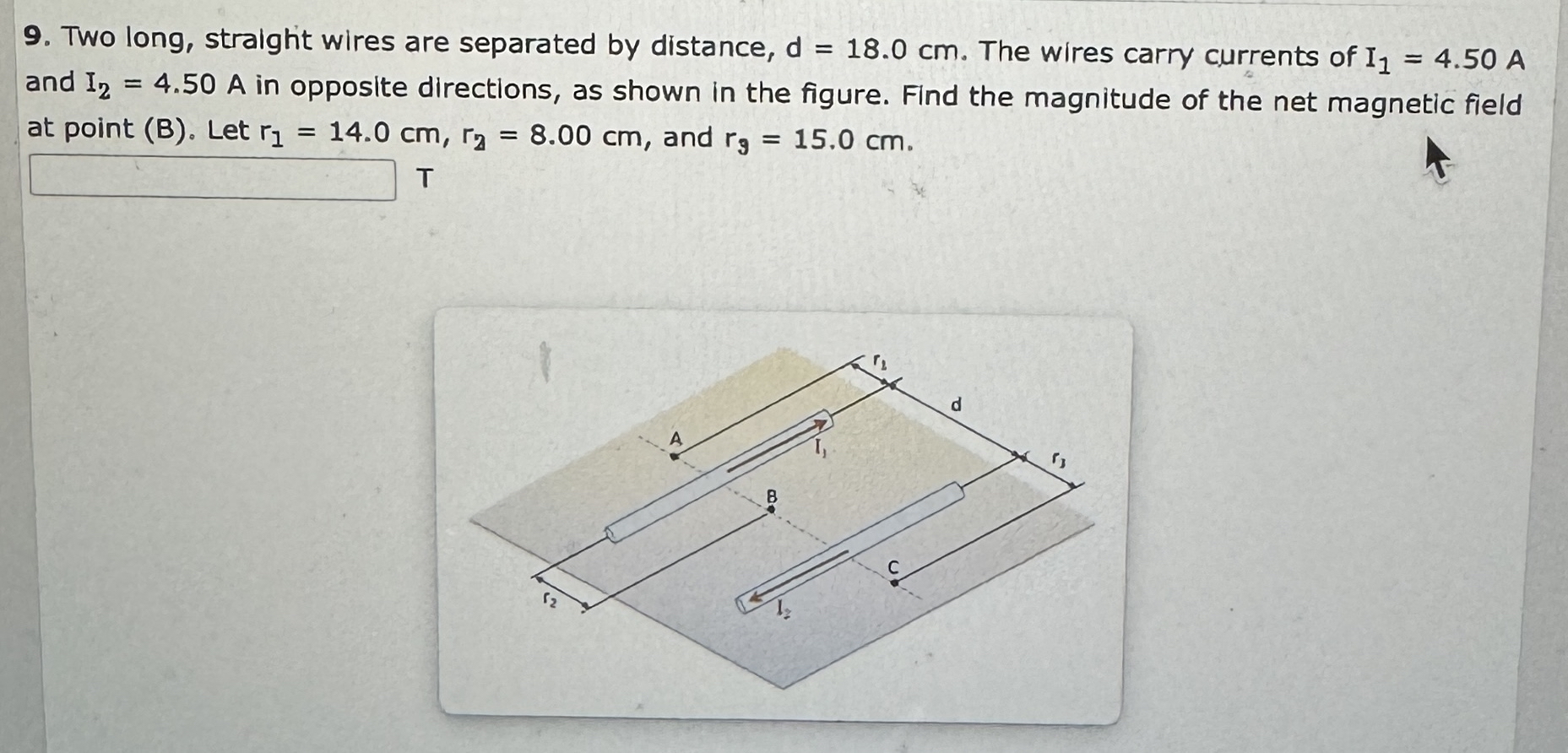 Solved Two long, straight wires are separated by distance, | Chegg.com