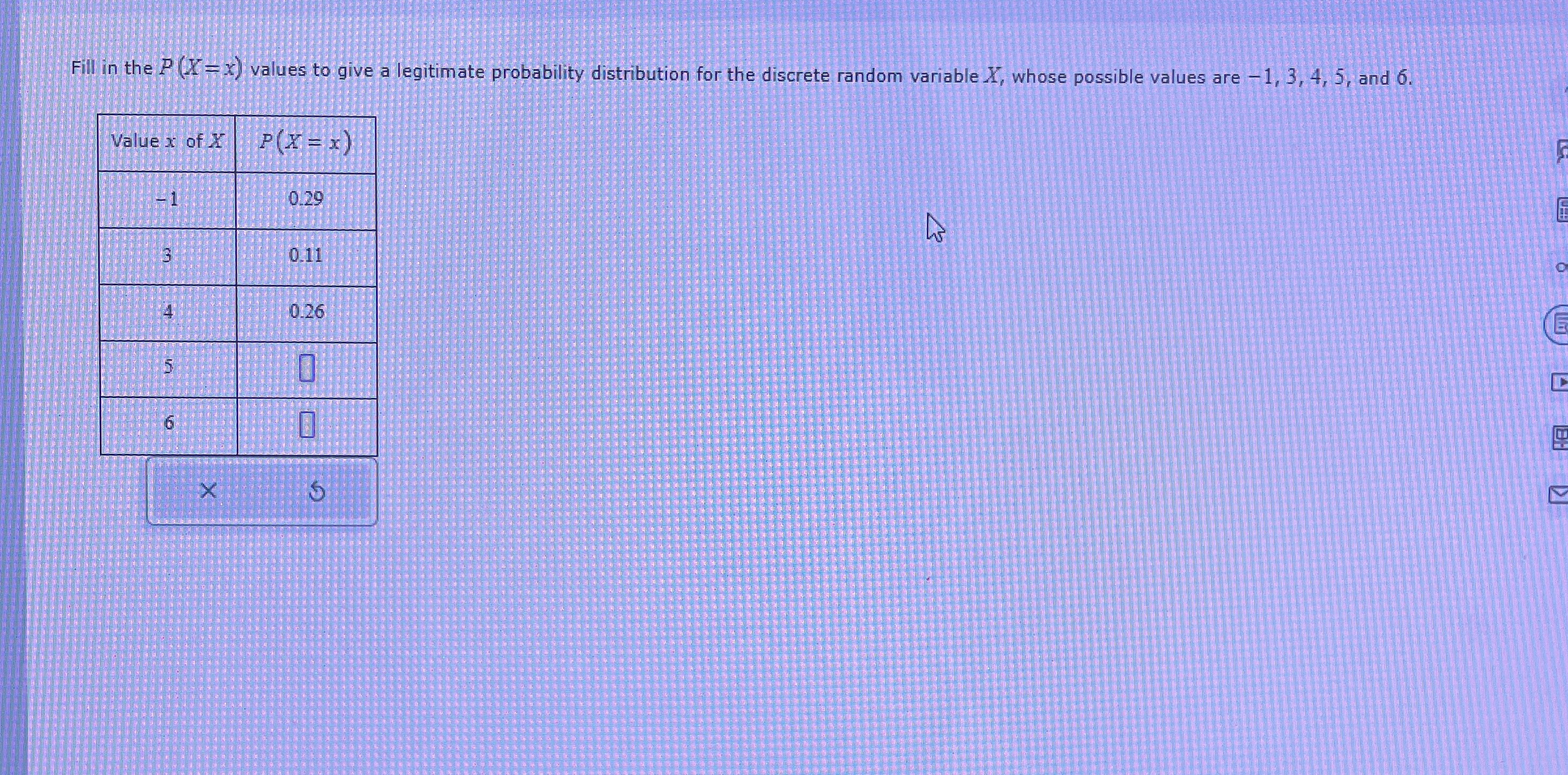 Solved Fill In The Pxx ﻿values To Give A Legitimate 