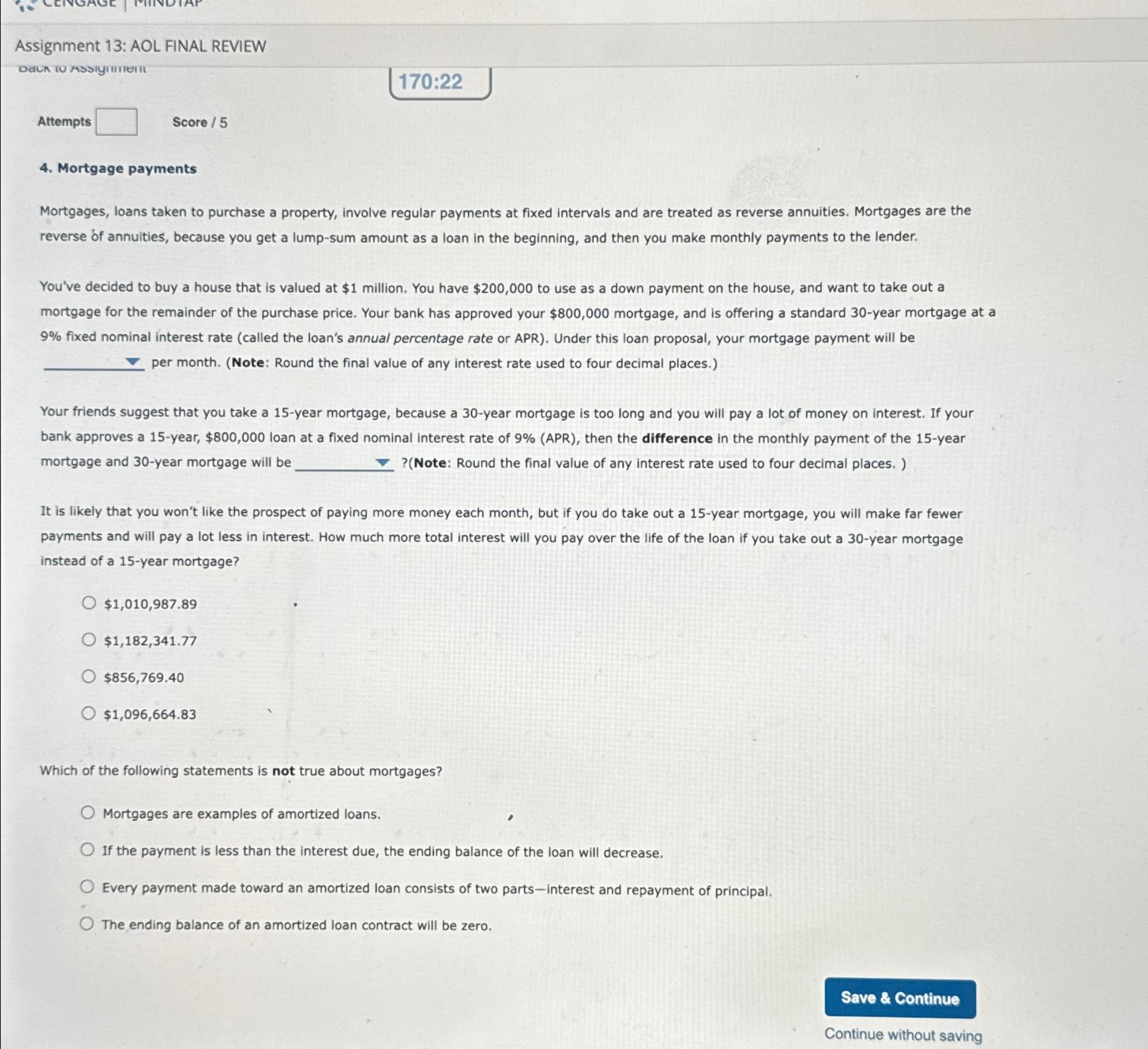 Solved Assignment 13: AOL FINAL REVIEWDack to | Chegg.com