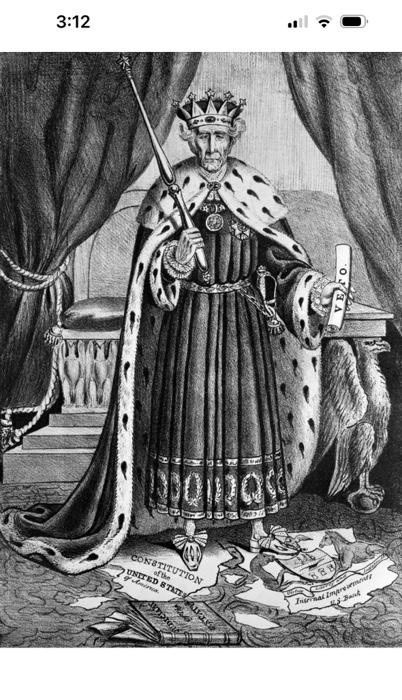 JACKSON 25 PTS. "King Andrew the First" 1. According | Chegg.com