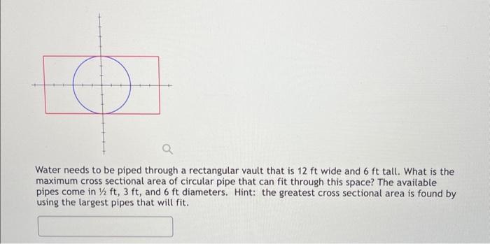 Solved Water needs to be piped through a rectangular vault | Chegg.com