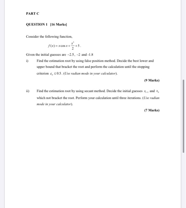 Solved PARTC QUESTION 1 [16 Marks Consider the following | Chegg.com Solved PARTC QUESTION 1 [16 Marks Consider the following | Chegg.com