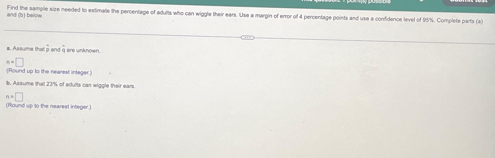 Solved Find the sample size needed to estimate the | Chegg.com