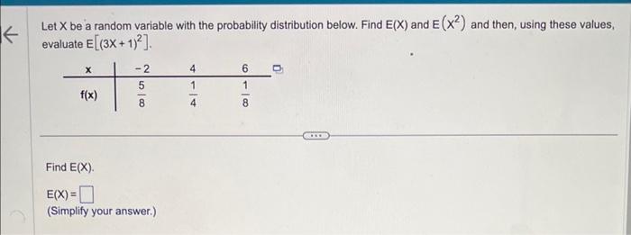 Solved Let X be a random variable with the probability | Chegg.com