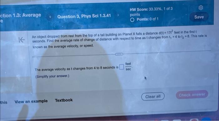 Solved An object dropped from rest from the top of a tall | Chegg.com