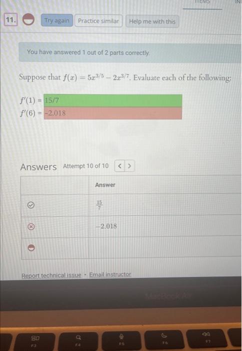 Solved You have answered 1 out of 2 parts correctly. Suppose | Chegg.com