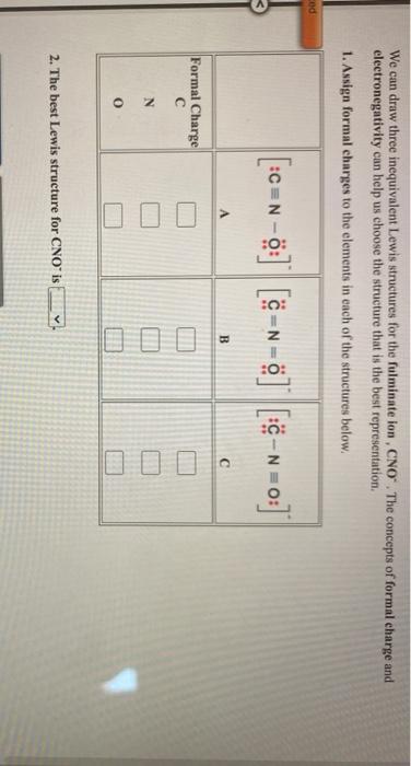Solved We can draw three inequivalent Lewis structures for | Chegg.com