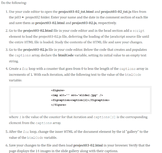 Solved Do the following:Use your code editor to open the | Chegg.com