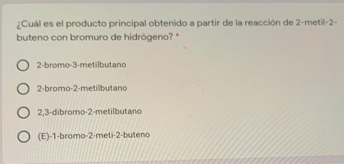 Solved ¿Cuál es el producto principal obtenido a partir de | Chegg.com