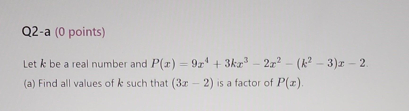 Solved Let k be a real number and | Chegg.com