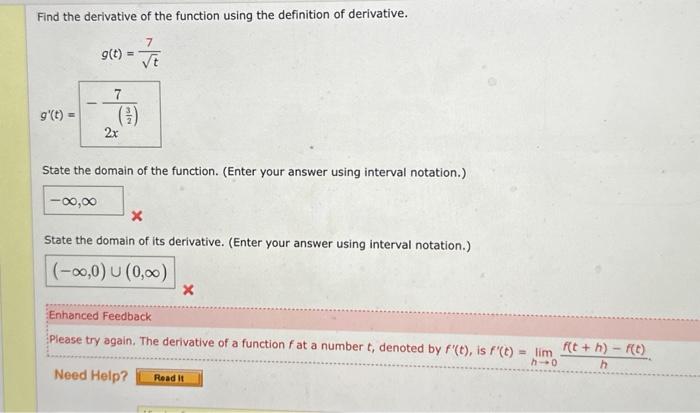 Solved Find the derivative of the function using the | Chegg.com