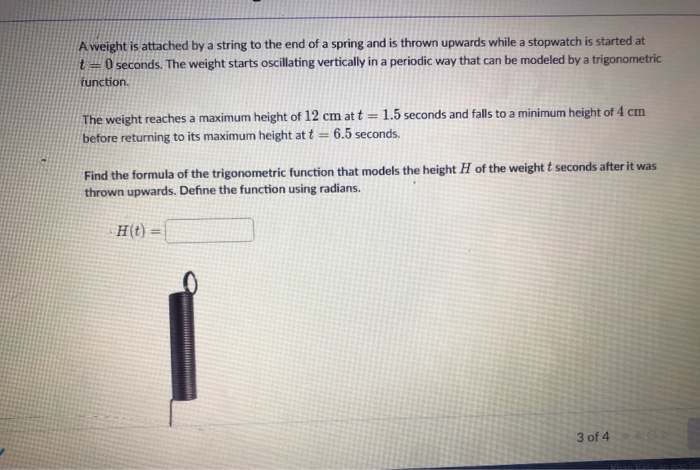 Solved A weight is attached by a string to the end of a | Chegg.com