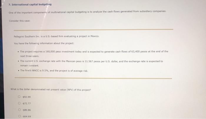 Solved There are three major types of international credit | Chegg.com