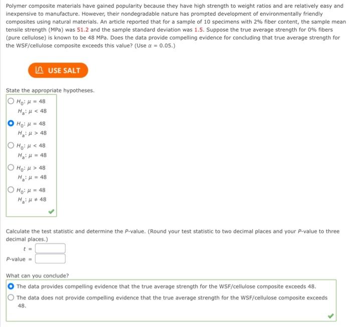 Solved Polymer composite materials have gained popularity | Chegg.com