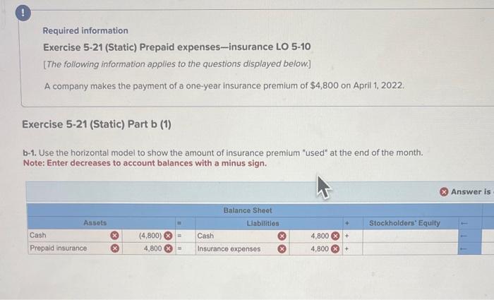 Solved Required information Exercise 5-21 (Static) Prepaid | Chegg.com Solved Required information Exercise 5-21 (Static) Prepaid | Chegg.com