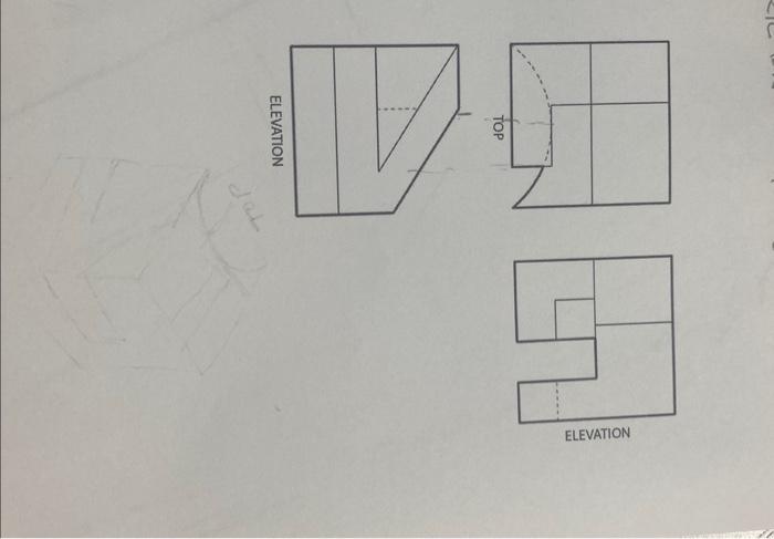 Solved axonometric drawing exercise | Chegg.com