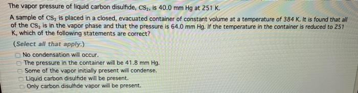 Solved The vapor pressure of liquid propyl amine, C3H7NH2, | Chegg.com