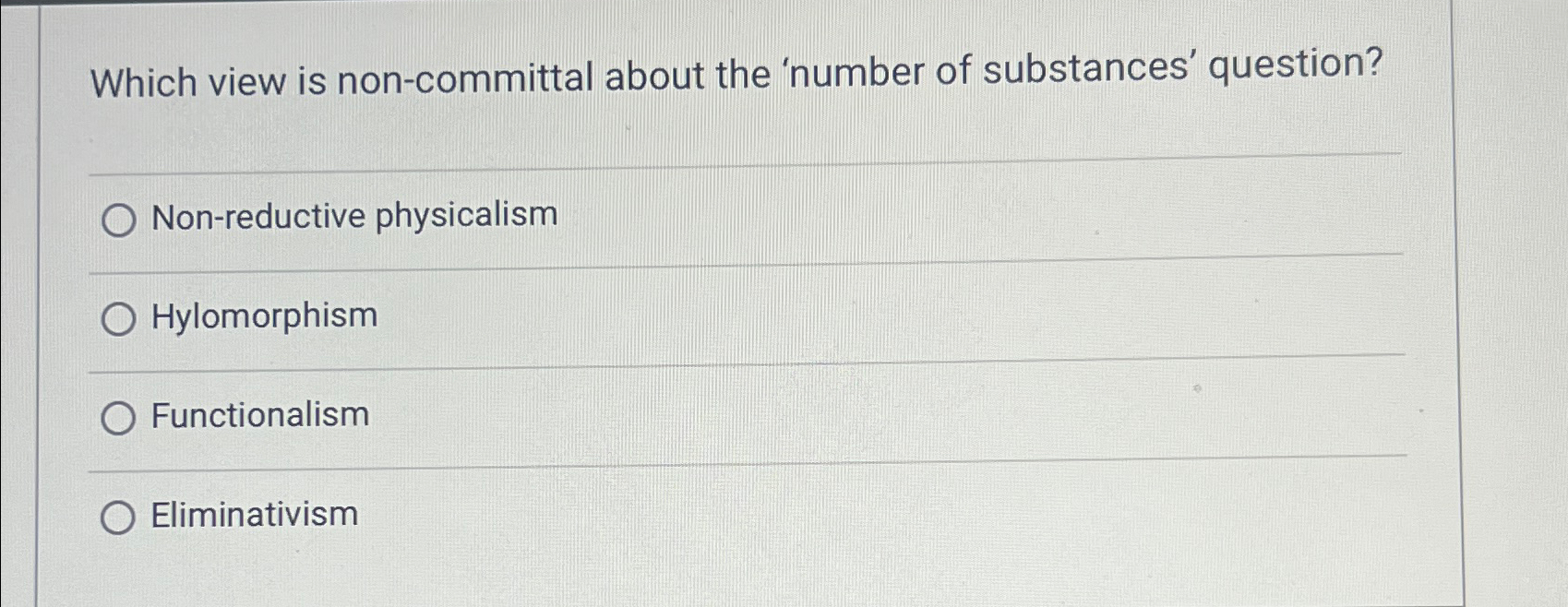 Solved Which view is non-committal about the 'number of | Chegg.com