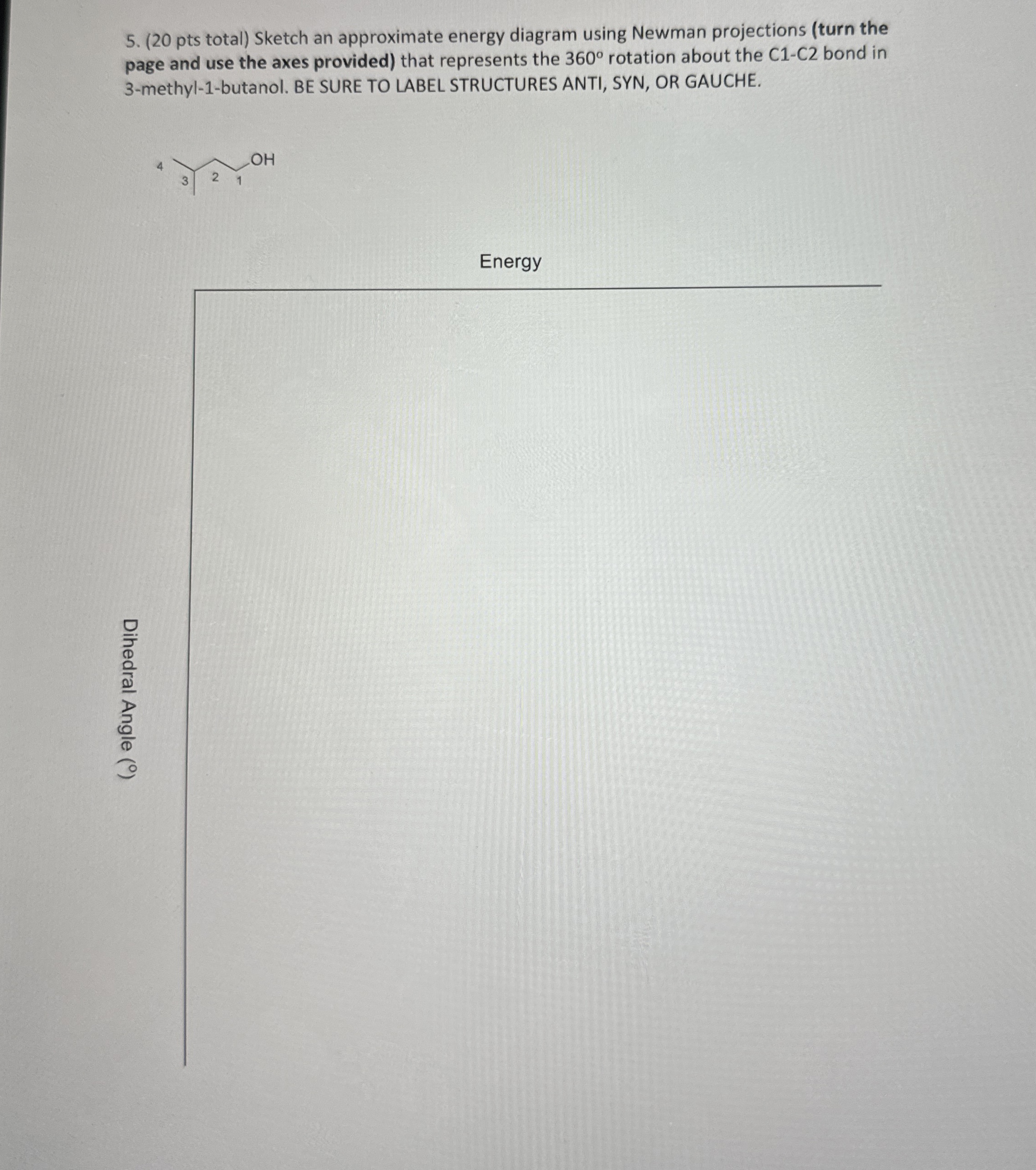 Solved (20 ﻿pts total) ﻿Sketch an approximate energy diagram | Chegg.com