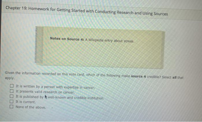 Solved Chapter 19: Homework for Getting Started with | Chegg.com