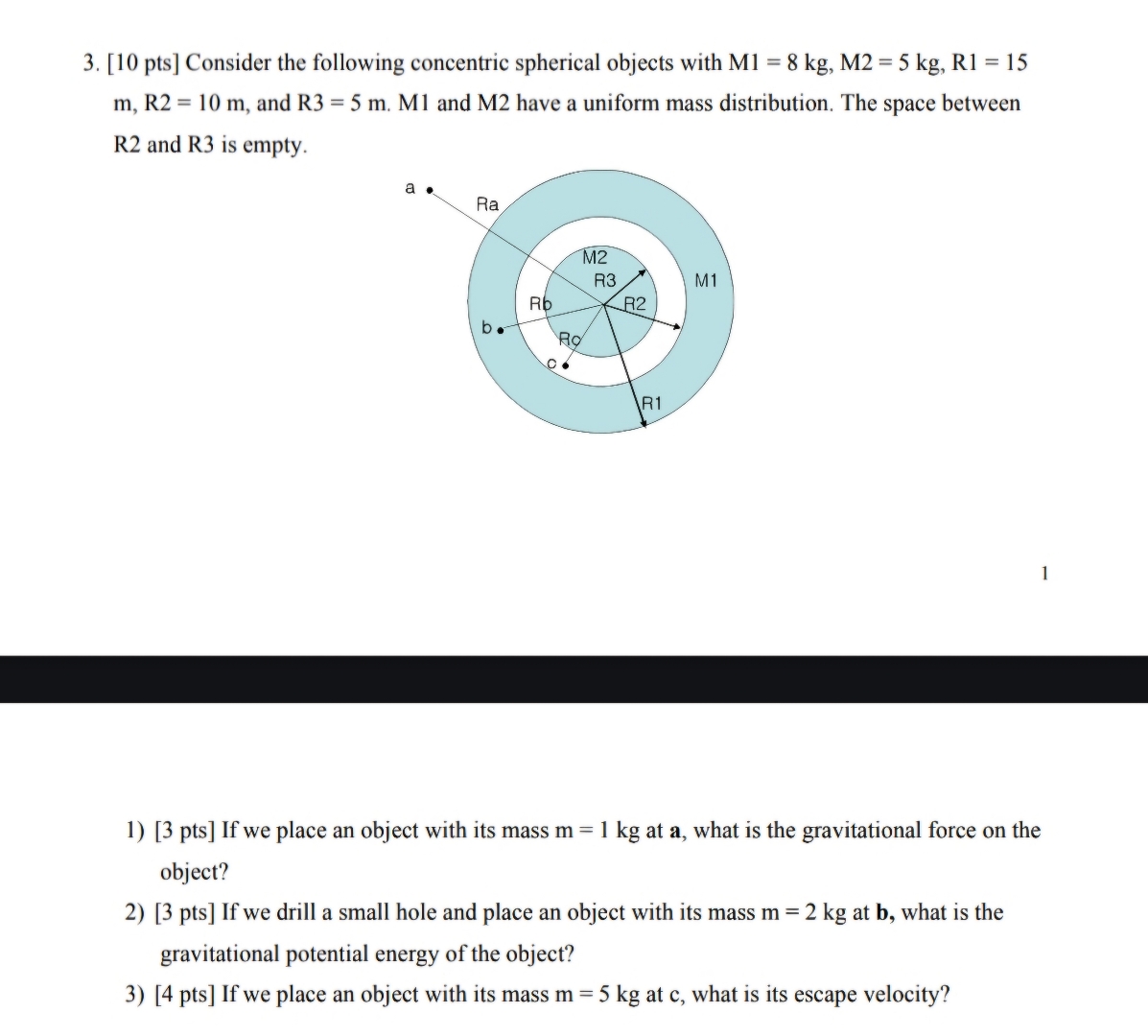 Solved 10pts ﻿Consider the following concentric spherical | Chegg.com