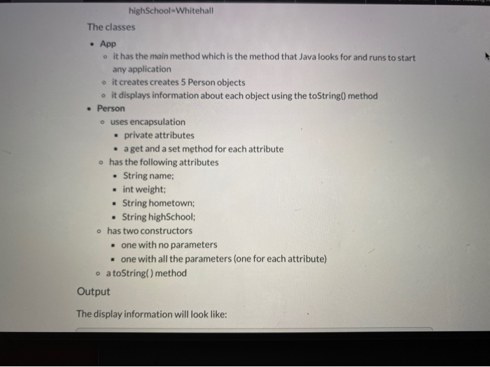 Solved Follow Horstmann's Java Language Coding Guidelines | Chegg.com