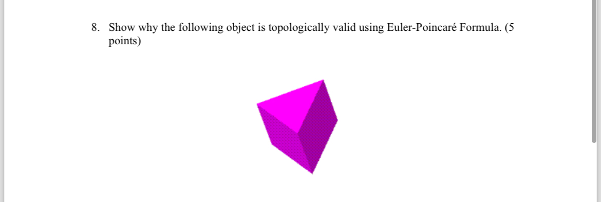Solved Show why the following object is topologically valid | Chegg.com