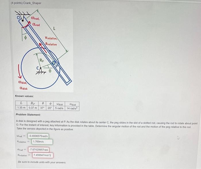 Solved Known values: Problem Statement A disk is designed | Chegg.com