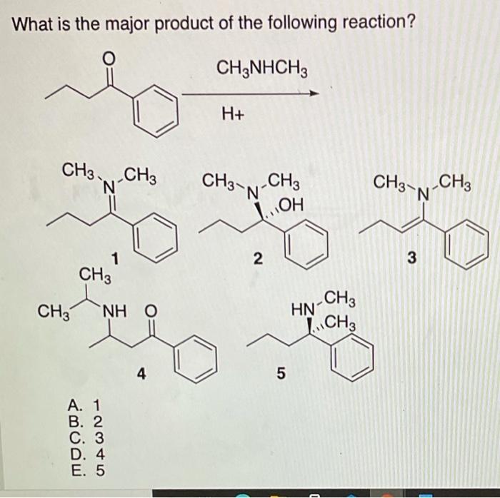 Solved What is the major product of the following reaction? | Chegg.com