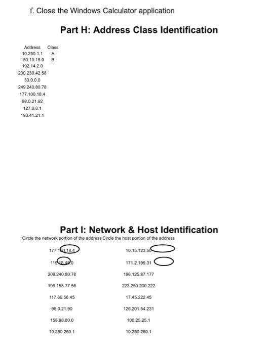 Solved b. IP addresses are normally shown with four decimal | Chegg.com