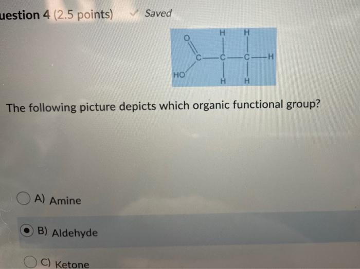 Solved uestion 4 (2.5 points) Saved Η Η -CO_H HO H The | Chegg.com Solved uestion 4 (2.5 points) Saved Η Η -CO_H HO H The | Chegg.com