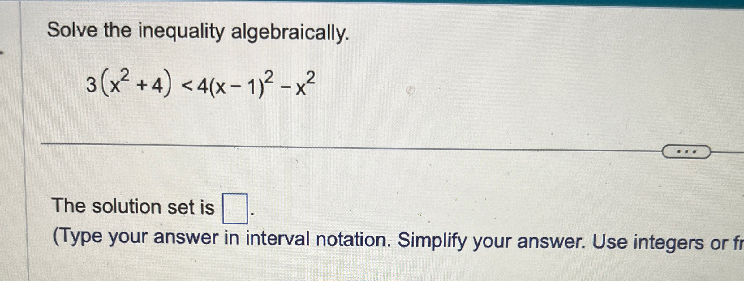 Solved Solve the inequality | Chegg.com