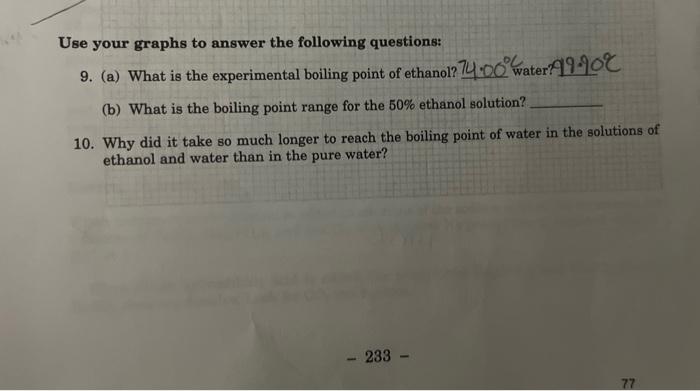 Solved Distillation of Volatile LiquidsUse your graphs to | Chegg.com