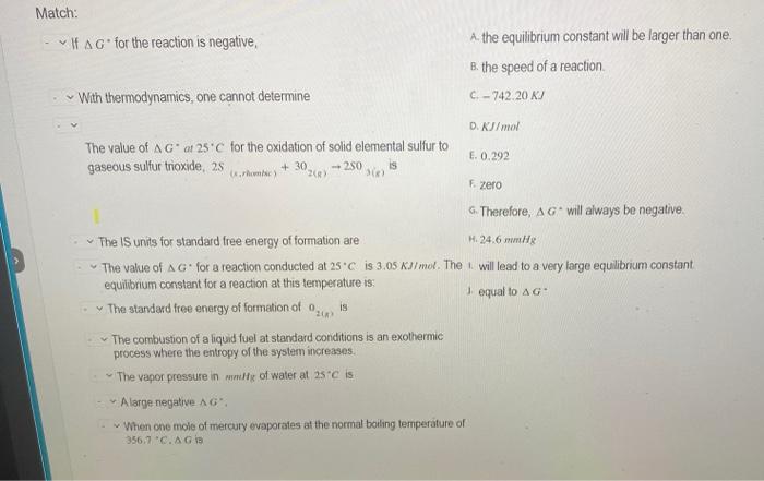 Solved If ΔG∗ for the reaction is negative, A. the | Chegg.com